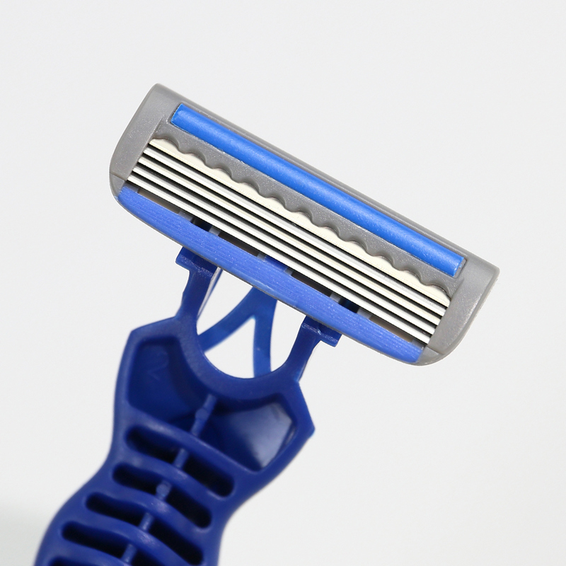 Triple Blade Disposable Razor in Blue